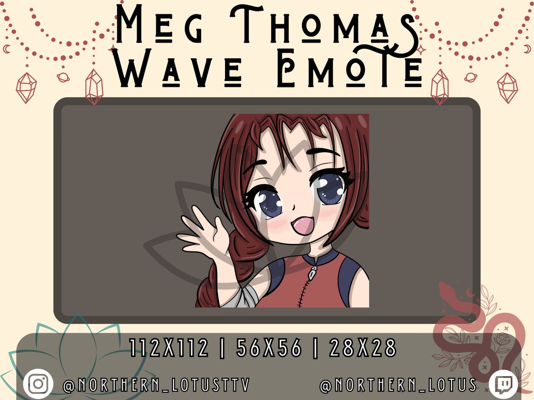 Cute Wave Meg Thomas DBD Twitch Emote Dead by Daylight Streamer Discord ...