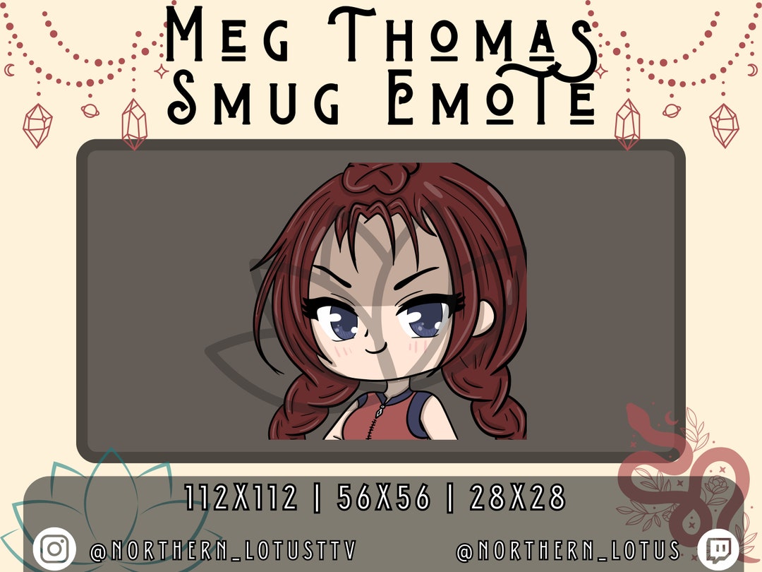 Cute Smug Grin Meg Thomas DBD Twitch Emote Dead by Daylight Streamer ...