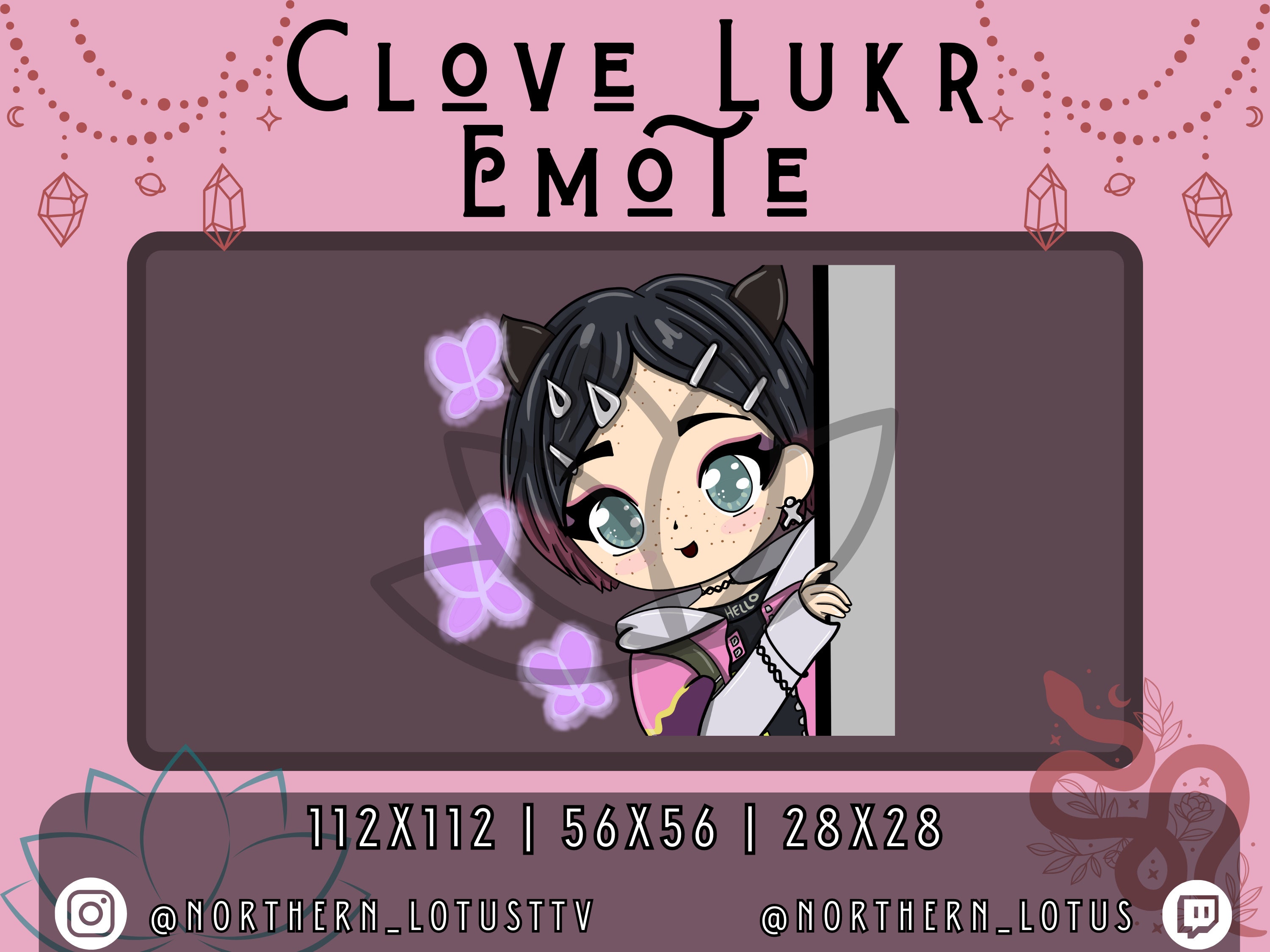 Cute Lurk Clove Valorant Twitch Emote Streamer Discord Youtube Kick ...