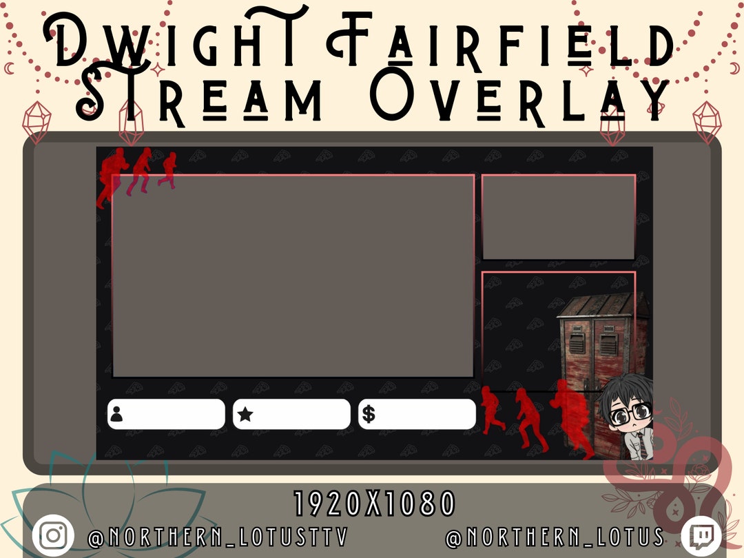Cute Dwight Fairfield DBD Stream Overlay for OBS Dead by Daylight Scene ...