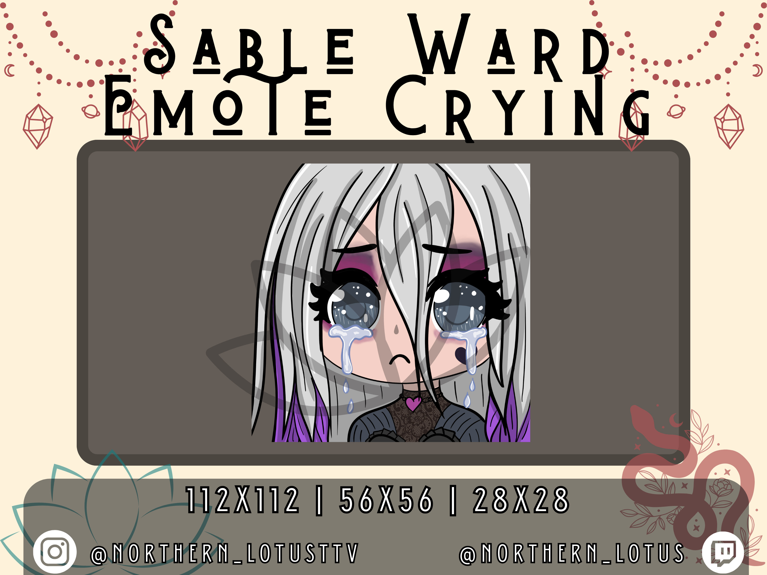 Cute Crying Sable Ward DBD Twitch Emote Dead by Daylight Streamer ...