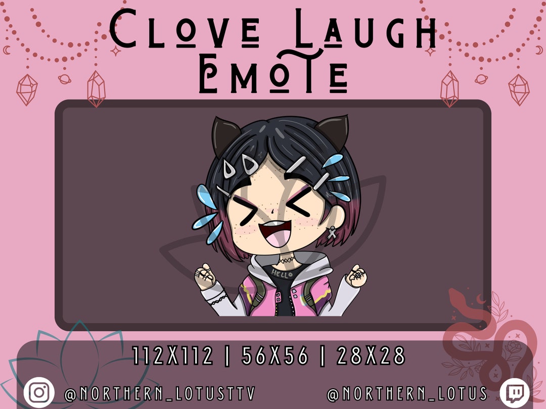 Cute Laugh Clove Valorant Twitch Emote Streamer Discord Youtube Kick ...