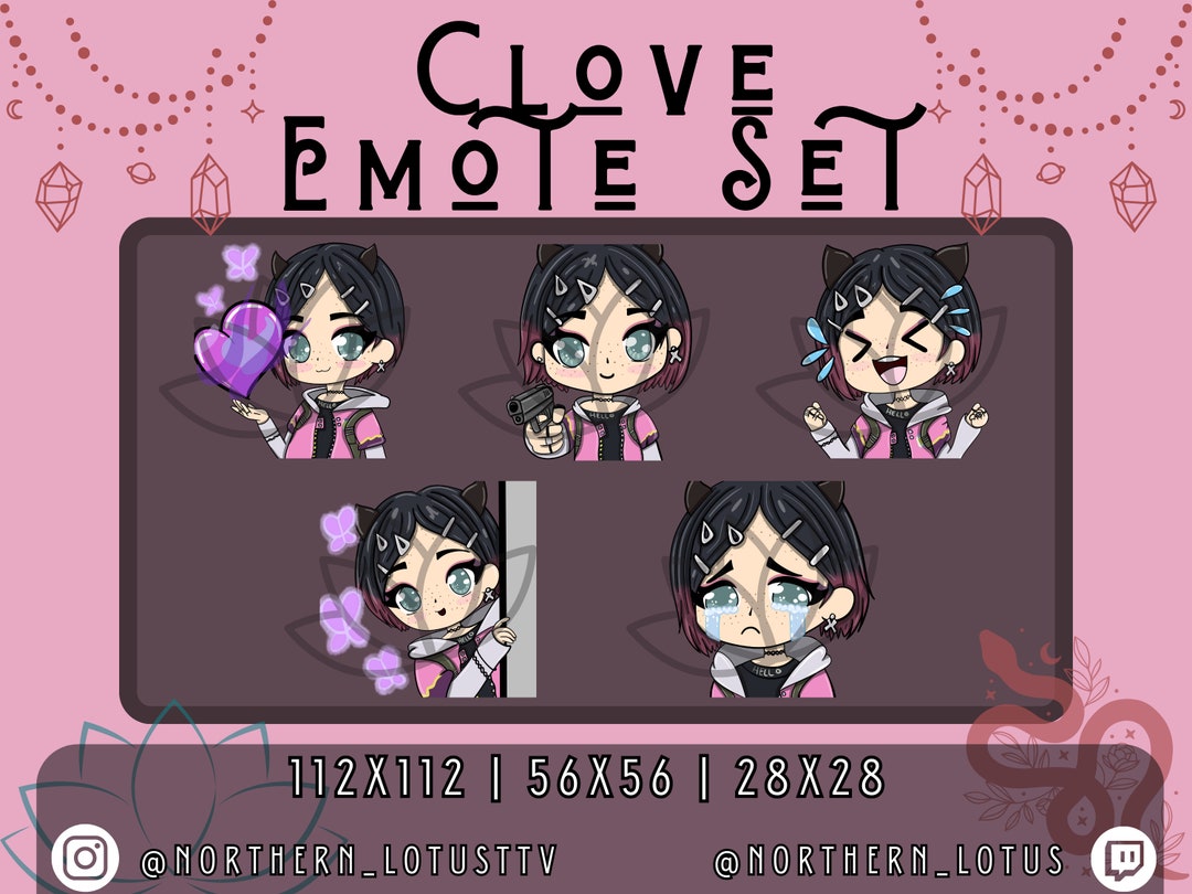Cute Clove Valorant Twitch Emotes Streamer Discord Youtube Kick Stream ...