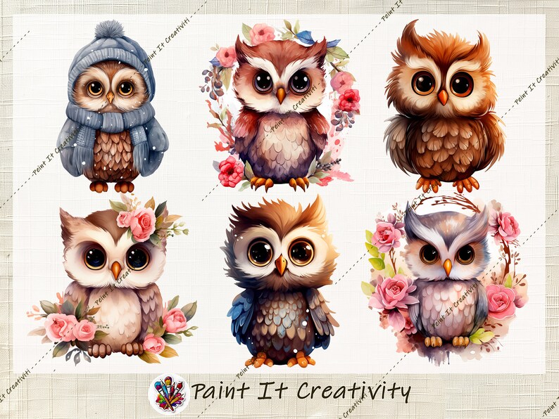 Watercolor Cute Owls Clipart - Watercolor Cute Owls Clipart 24 Images ...