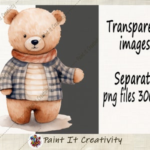 Watercolor Teddy Bears Clipart - Watercolor Cute Teddy Bears Clipart 24 ...