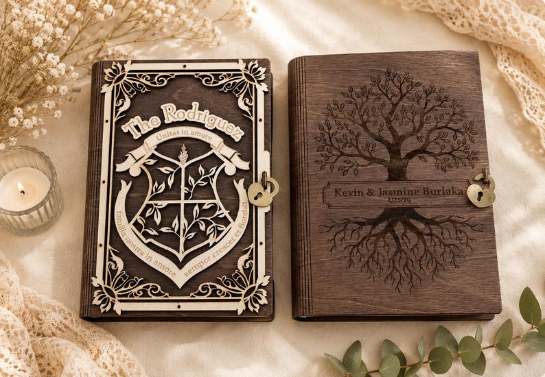 Personalized Rustic Wooden Memory Box With Lock – Couples Keepsake ...