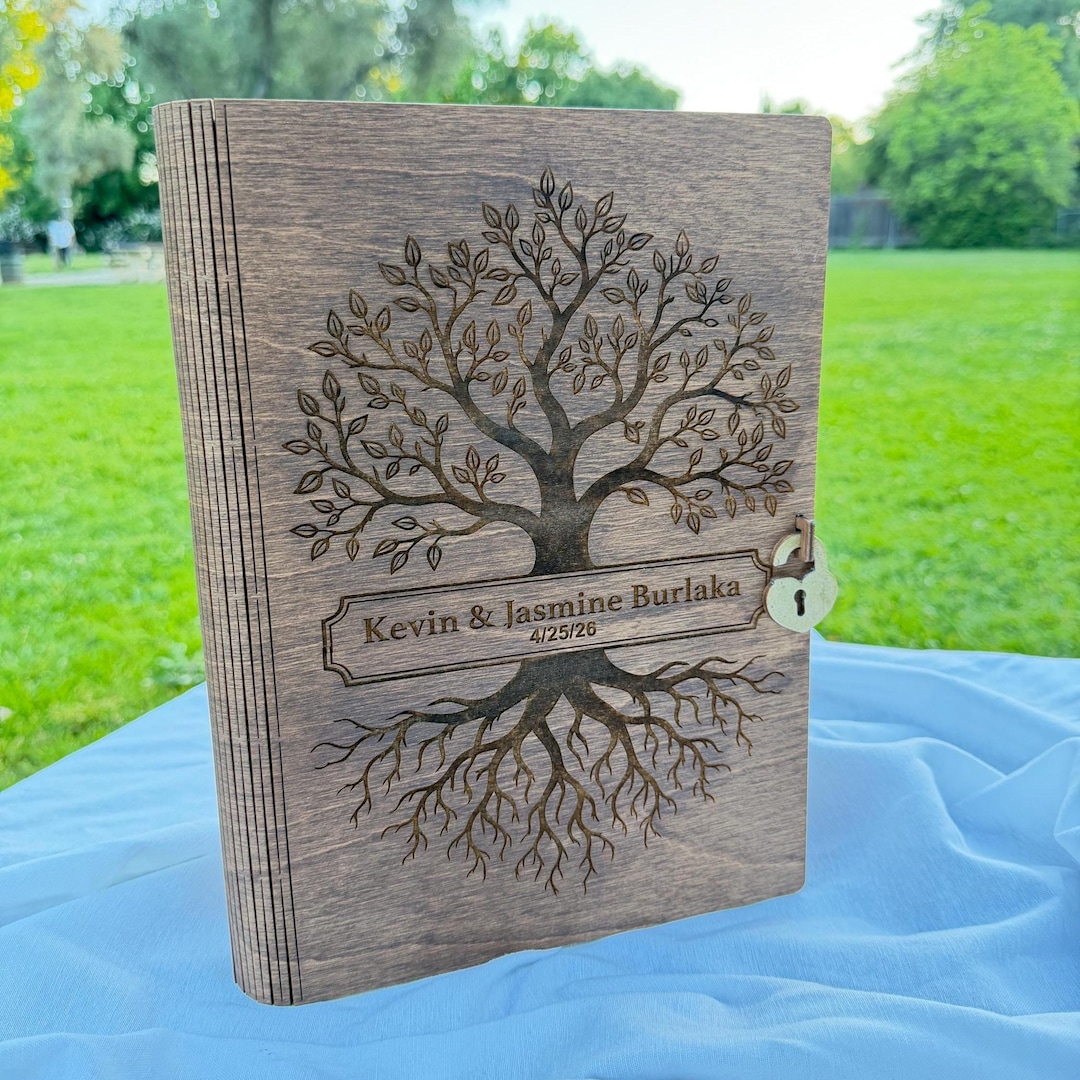 Personalized Rustic Wooden Memory Box With Lock – Couples Keepsake ...