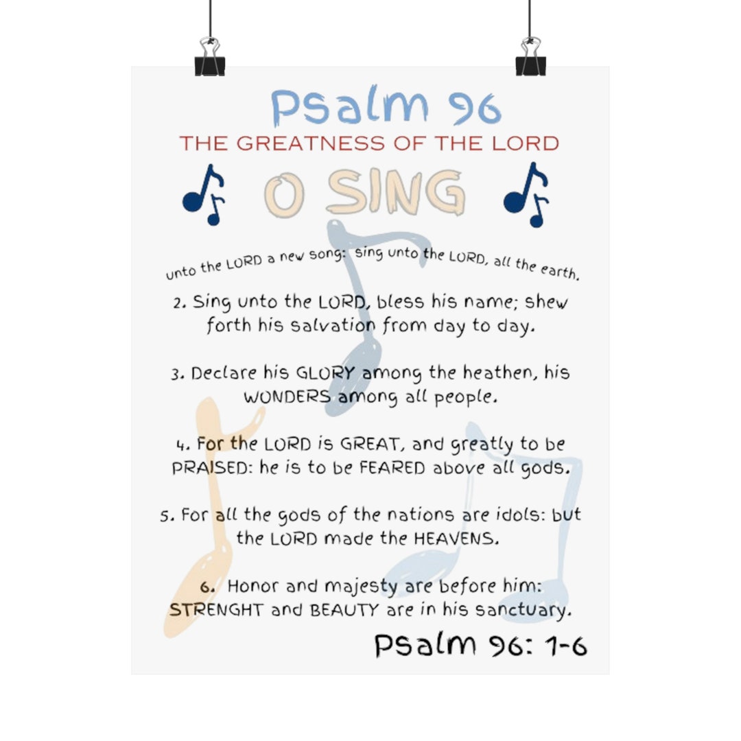 Psalm 96 Bible Verse Matte Vertical Posters - Etsy