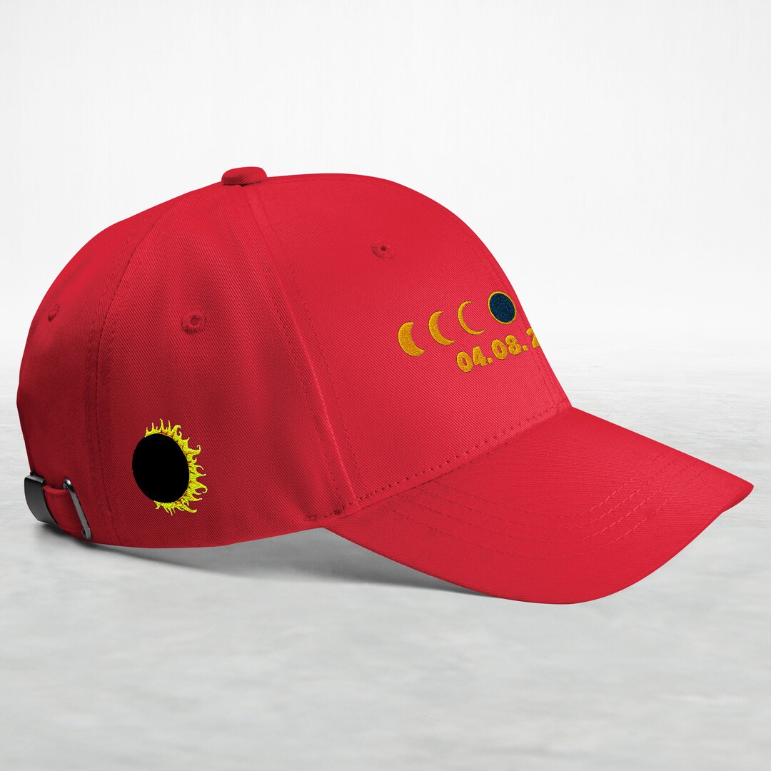 Solar Eclipse 2024 Embroidered Cap, Solar 3D Embroidered Hat, Trendy ...