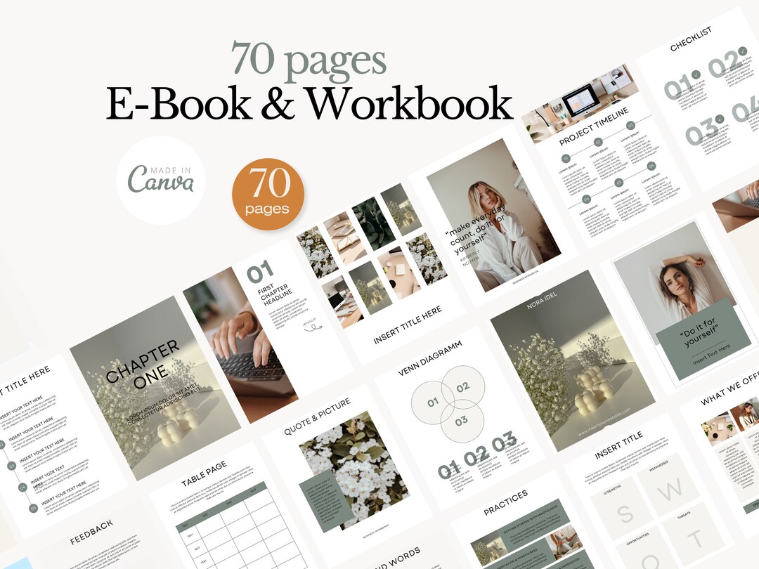 Ebook, Workbook Template Canva Design, Life Coaching, Business, Course ...