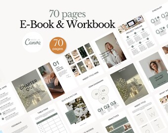 Ebook, Workbook Template Canva Design, Life Coaching, Business, Course Book, Worksheets ...