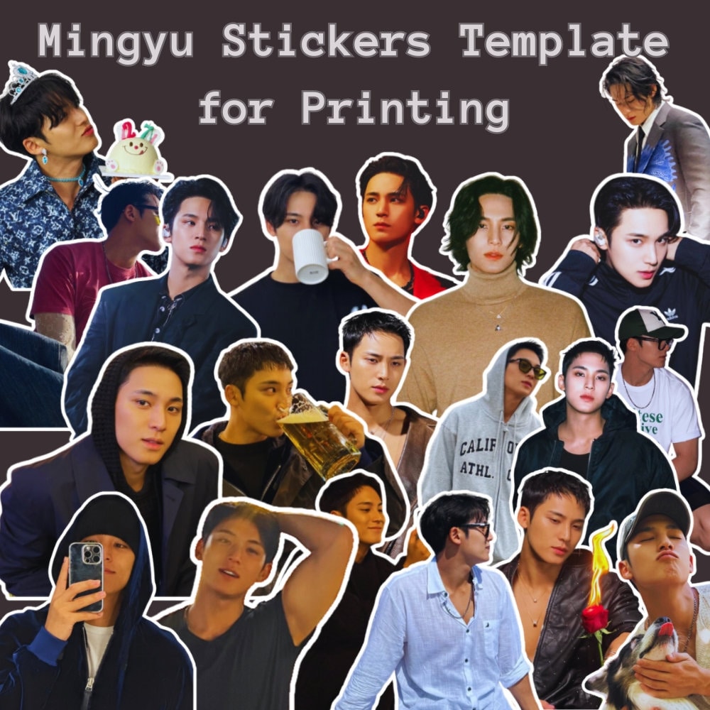 Mingyu Stickers Template for Printing - Etsy