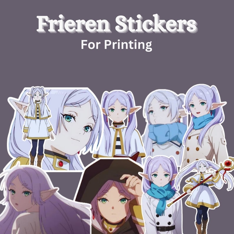 Frieren Stickers for Printing - Etsy