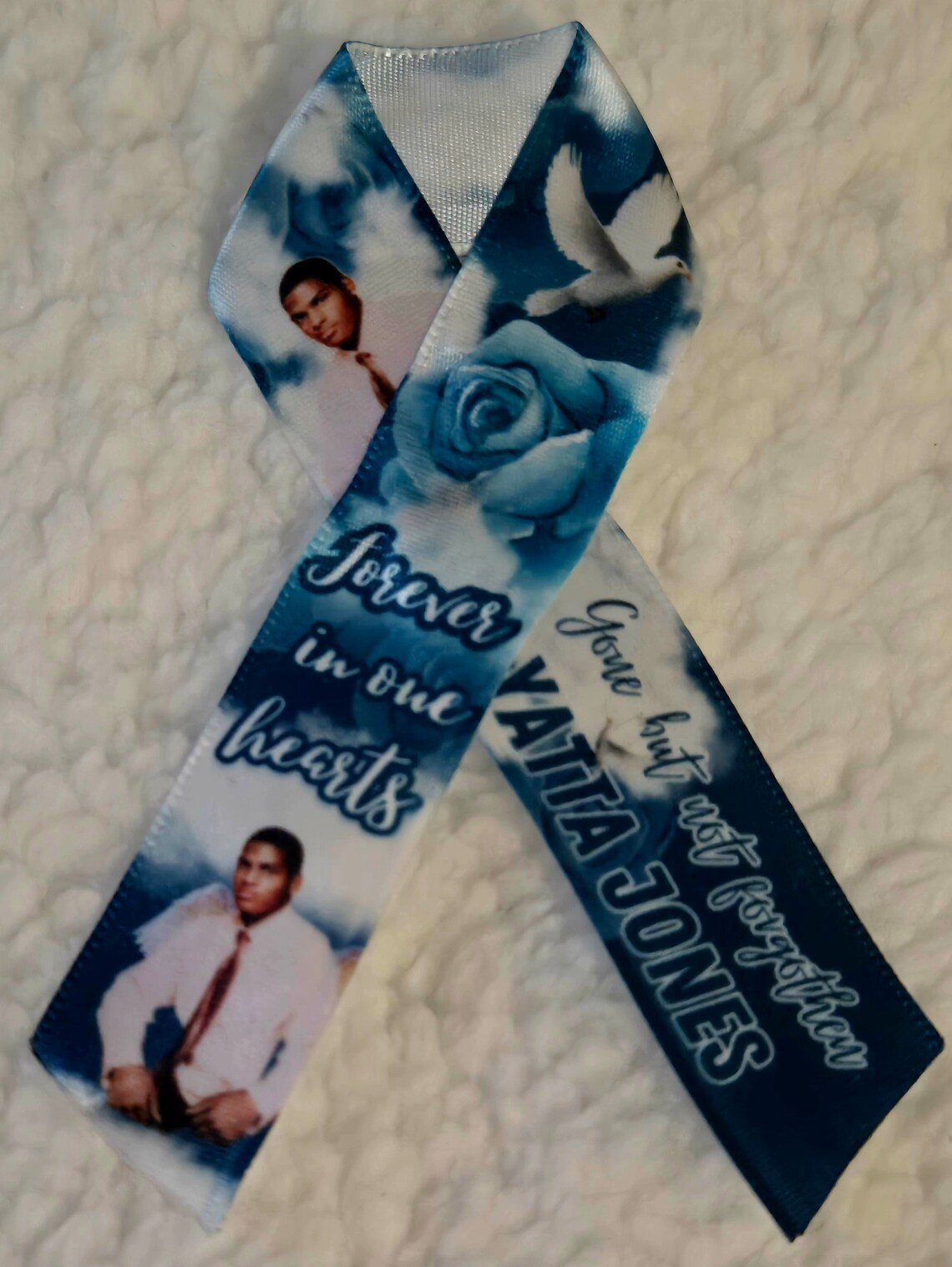 Loving and Lasting Keepsake Custom Memorial Ribbon. With or Without ...