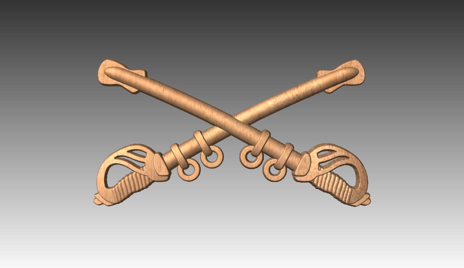 U.S. Army Cavalry Branch Insignia 3D Model - Etsy