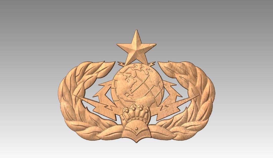 USAF Senior Cyberspace Support Badge 3D Model - Etsy
