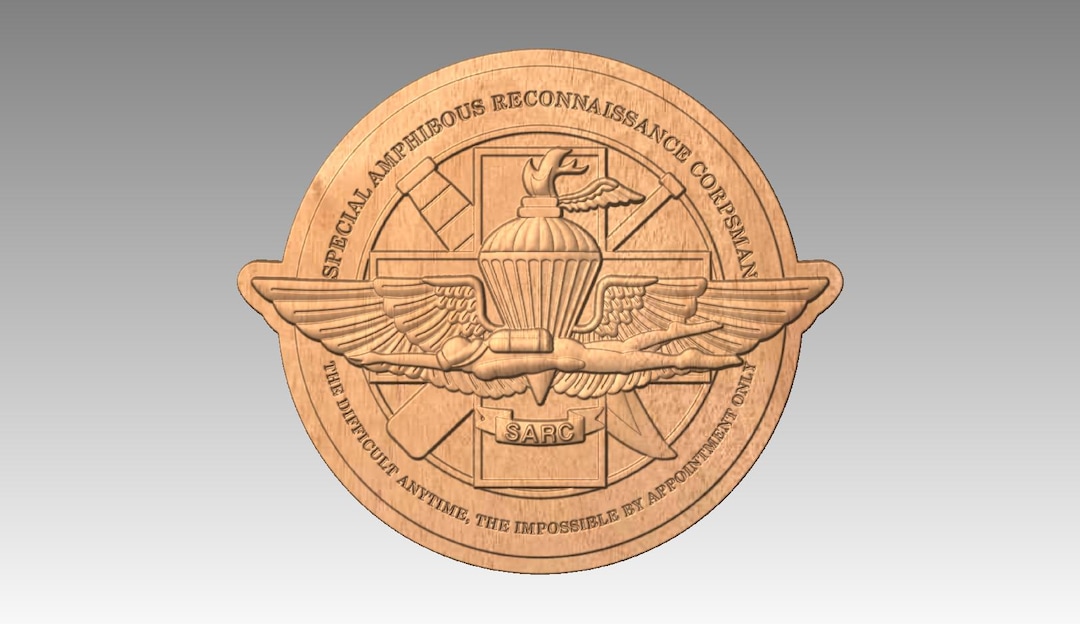 U.S. Navy SARC Special Amphibious Reconnaissance Corpsman Badge 3D ...