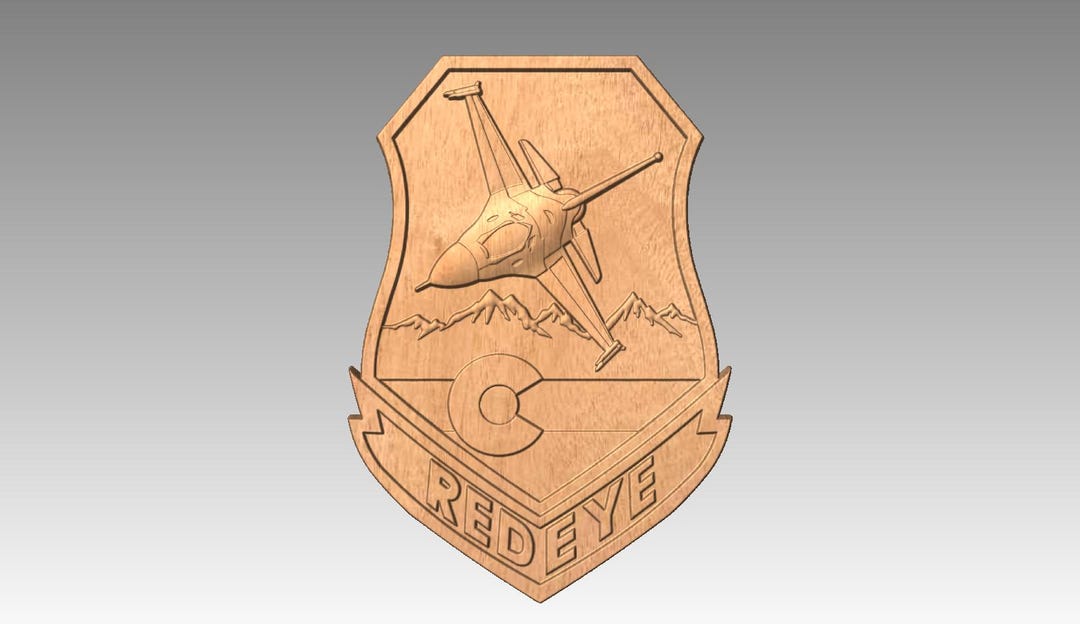 120th Fighter Squadron F-16 Red Eye Badge 3D Model - Etsy