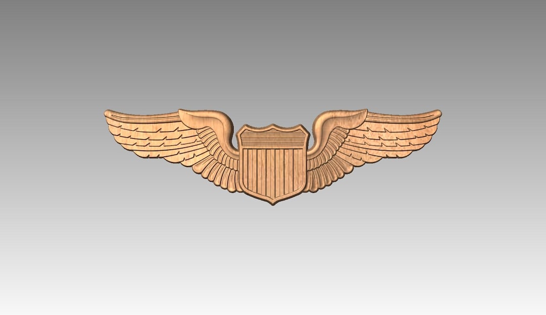 USAF Pilot Wings Basic Badge 3D Model - Etsy