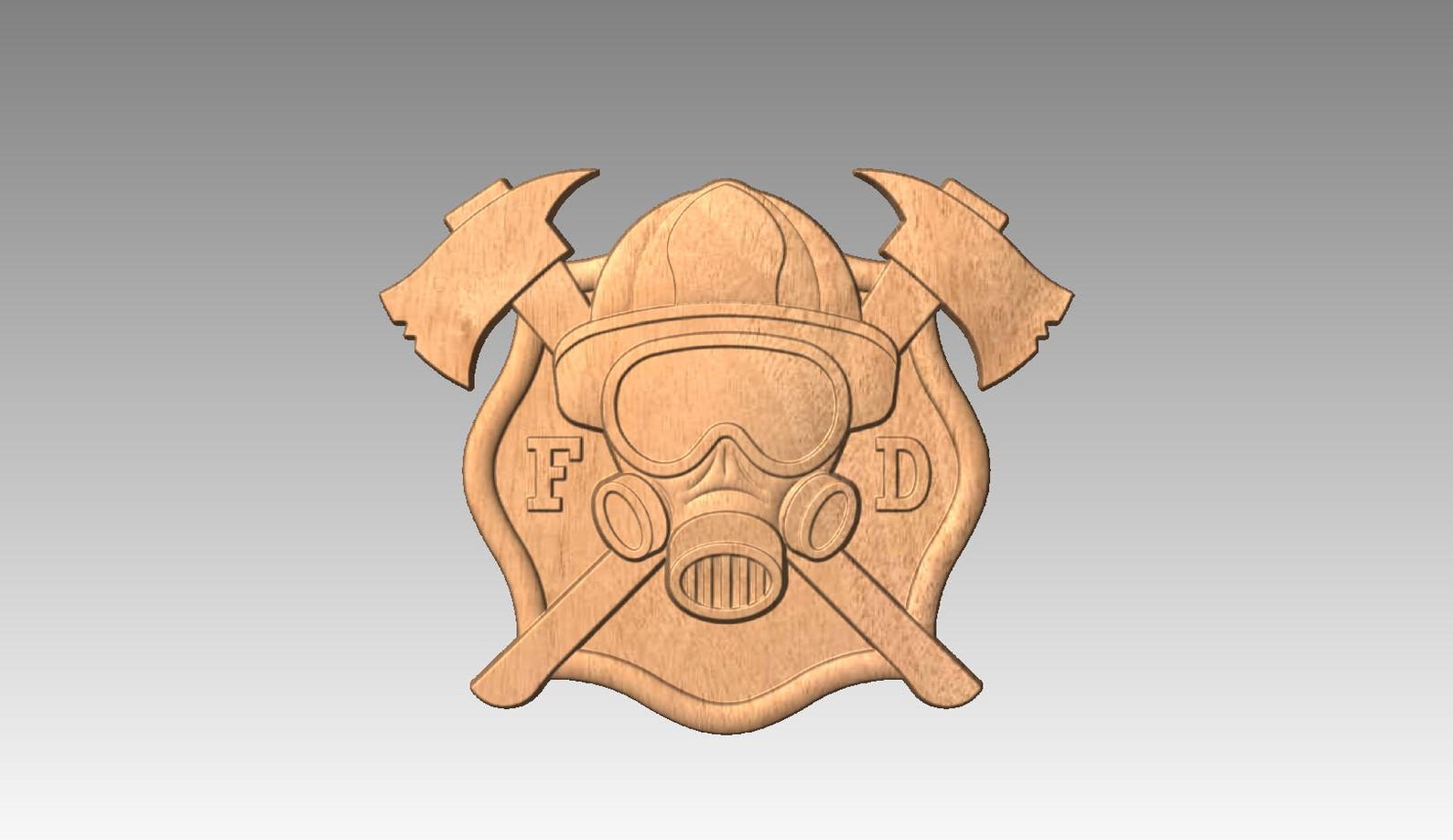 Firefighter Badge 3d Model - Etsy
