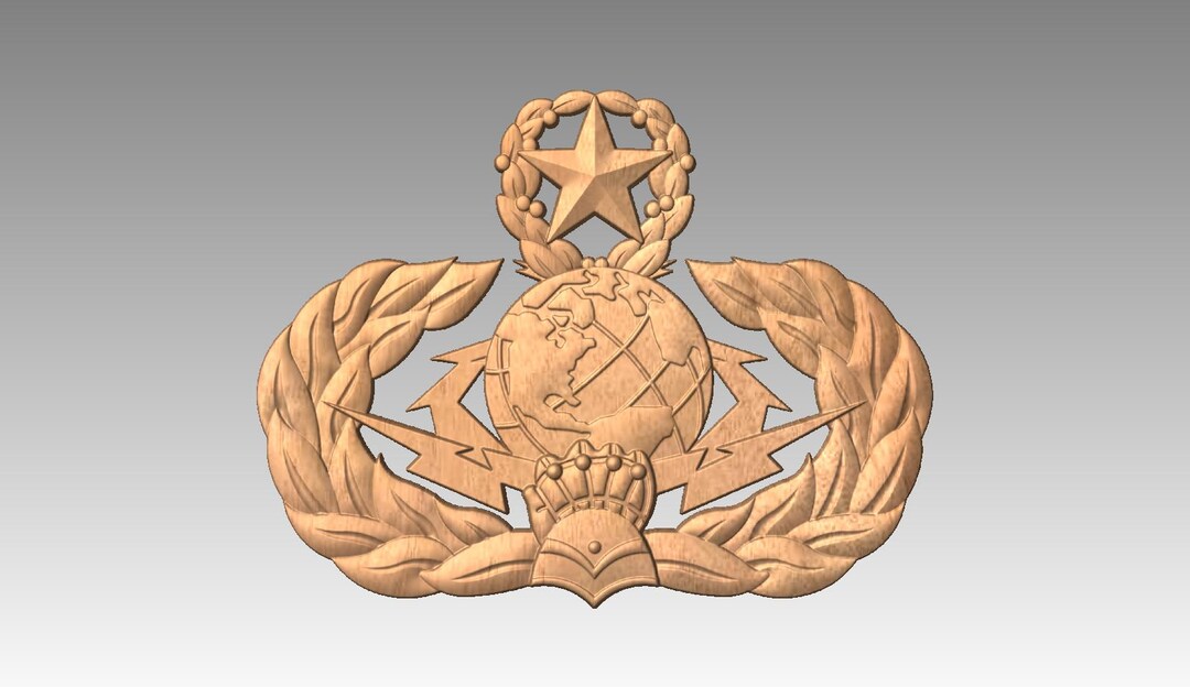 USAF Master Cyberspace Support Badge 3D Model - Etsy