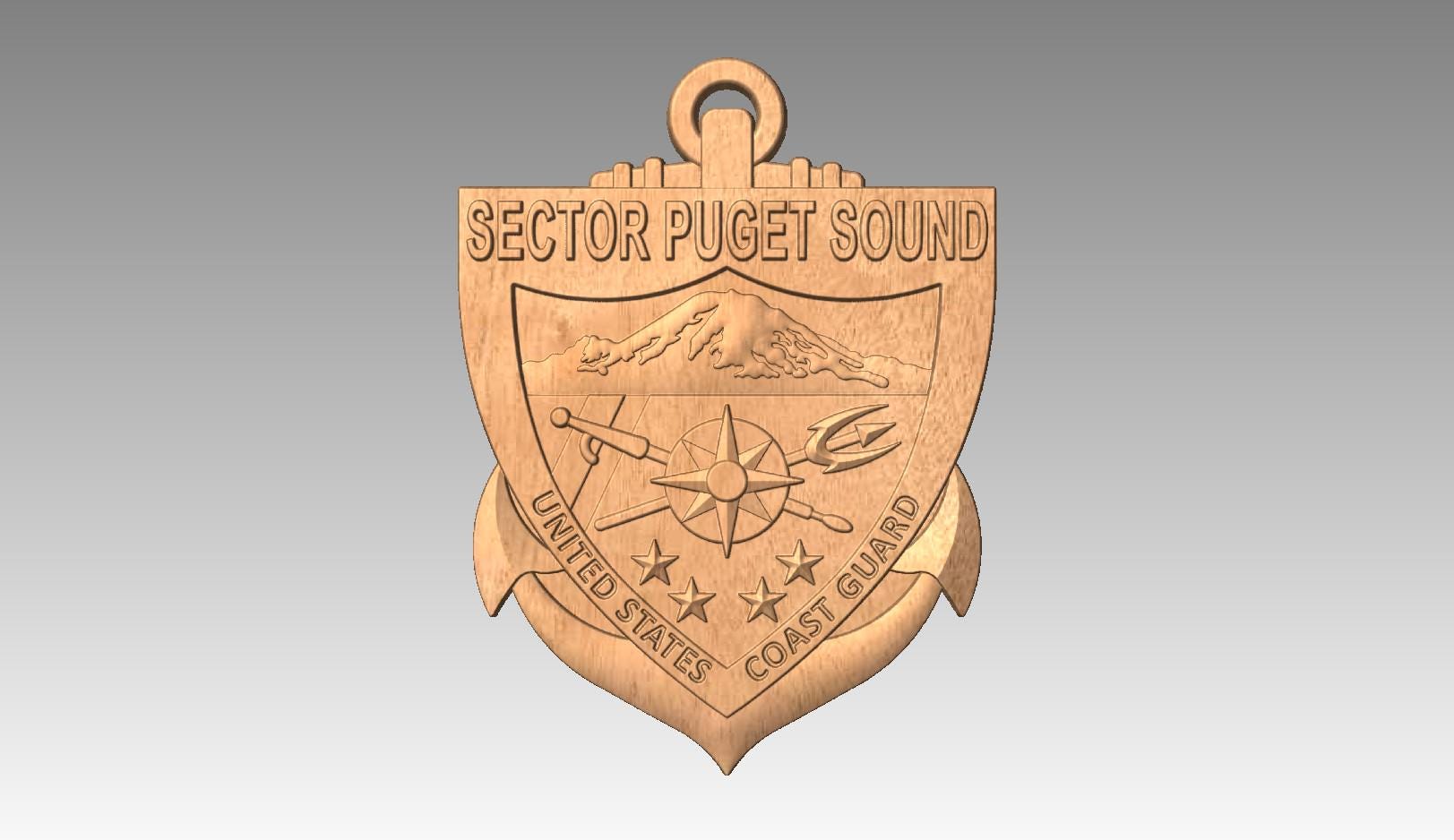 USCG Sector Puget Sound Badge 3D Model - Etsy