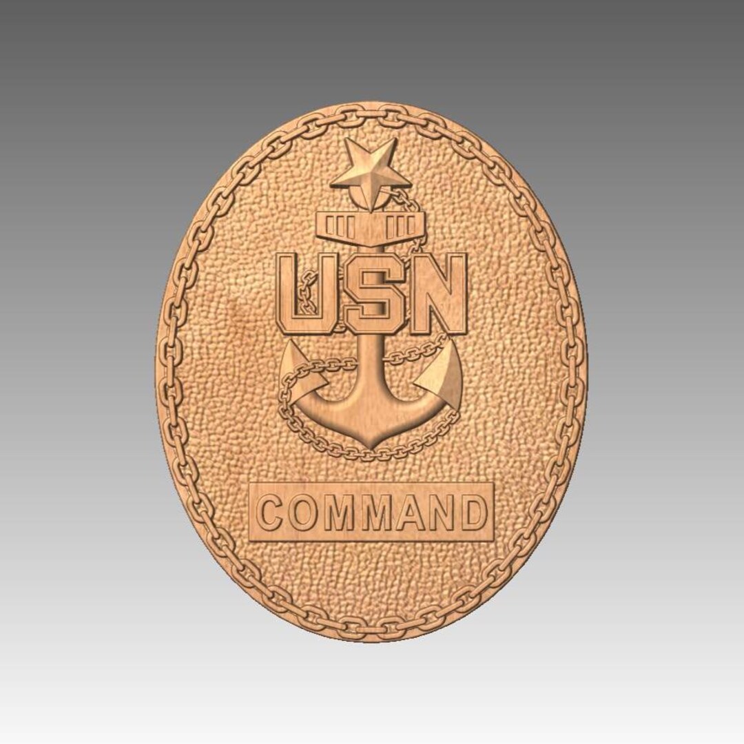 U.S. Navy Command Senior Chief Petty Officer (SCPO) Rank Badge 3D Model ...