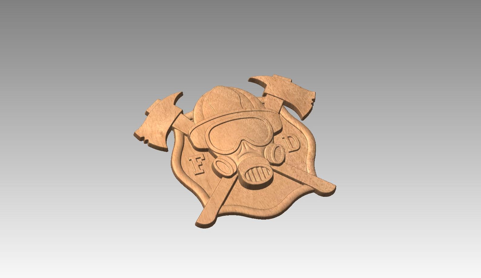 Firefighter Badge 3d Model - Etsy