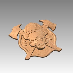 Firefighter Badge 3d Model - Etsy