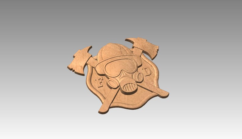 Firefighter Badge 3d Model - Etsy