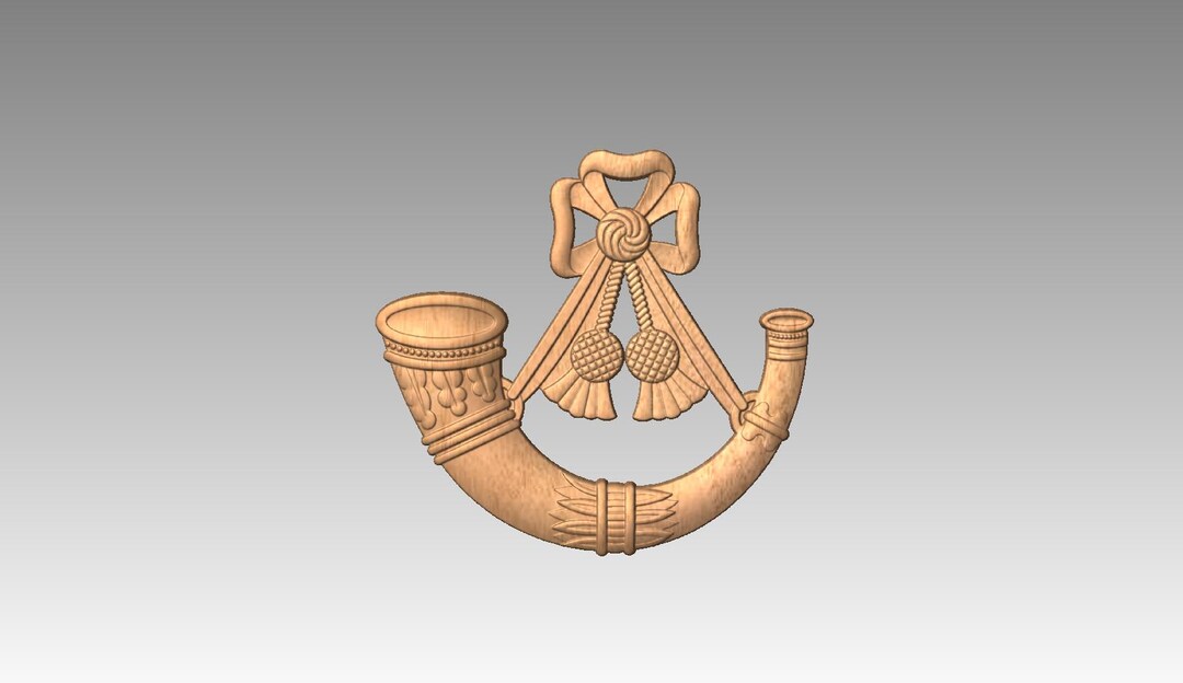 Light Infantry Badge 3D Model - Etsy UK
