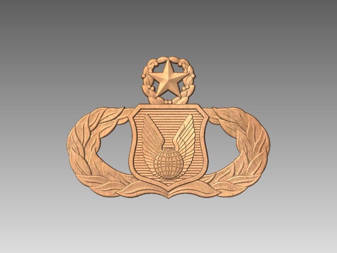 USAF Master Operations Support Badge Insignia 3d Model - Etsy
