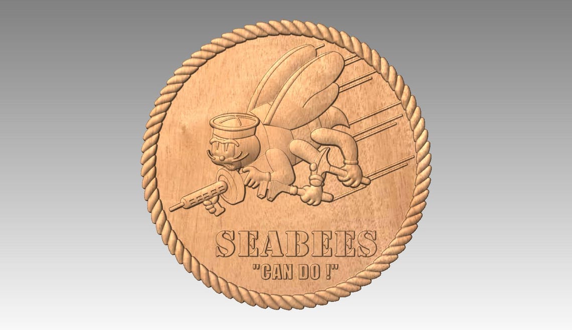 US Navy Seabees Insignia 3d Model - Etsy