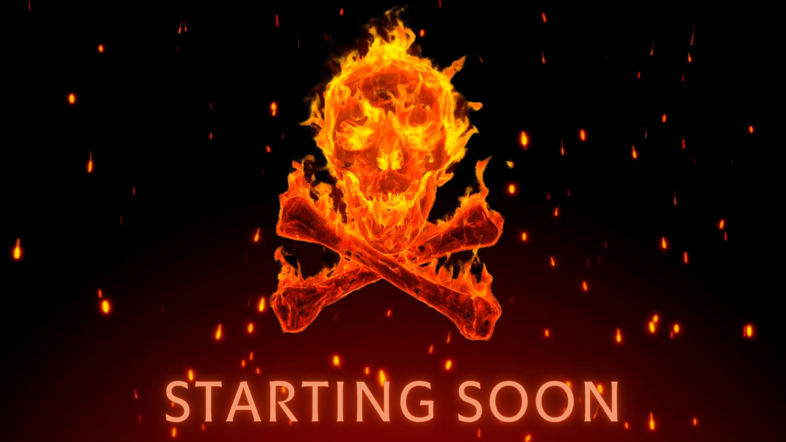 Animated Stream Overlay Package Fire Skull Screens, Banners Inferno ...