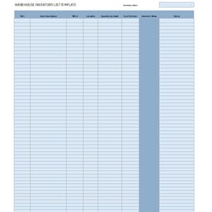 Inventory List Template, Editable Inventory Log, Inventory Tracker ...
