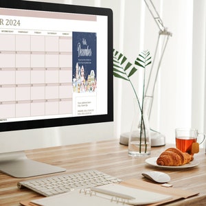 Digital Monthly Calendar 2024 2025 2026. Excel, Task Planner ...