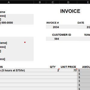 Invoice Template Modern and Professional Invoice Microsoft EXCEL ...
