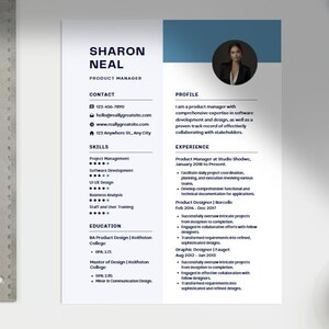 Professional Modern Product Manager Resume Template CV Included - Etsy