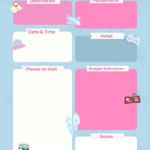 Travel Organizer Set, Printable Travel Bundle Planner, Budget and ...