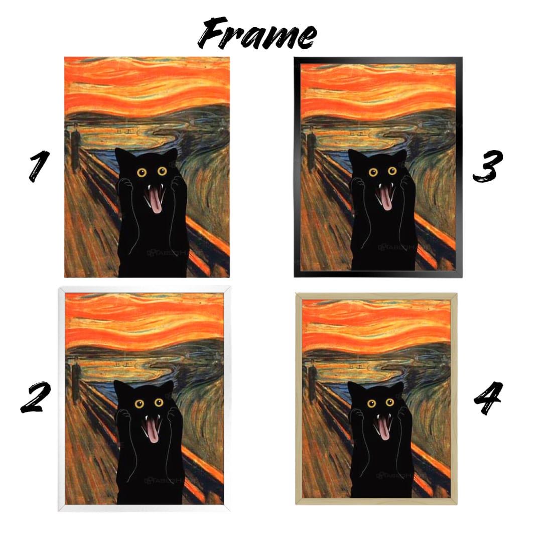 Edvard Munch 'the Scream' Cat Art Print – Famous Painting Parody ...