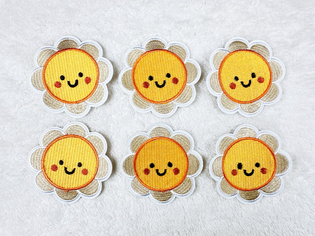 Sun Smiley Face Patch,sun Patch, Smile Face Patch,sew on Patch,sun Face ...