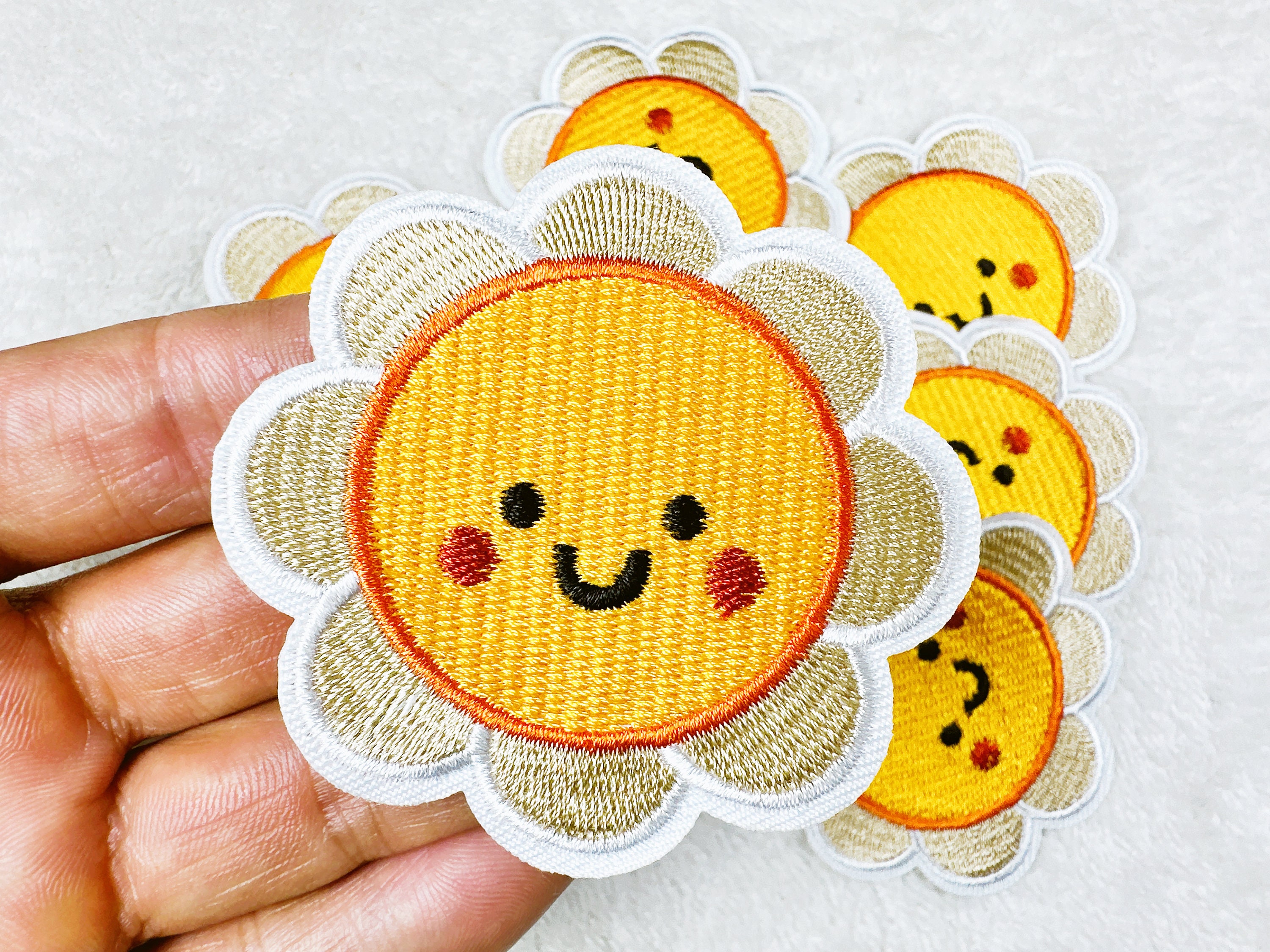 Sun Smiley Face Patch,sun Patch, Smile Face Patch,sew on Patch,sun Face ...