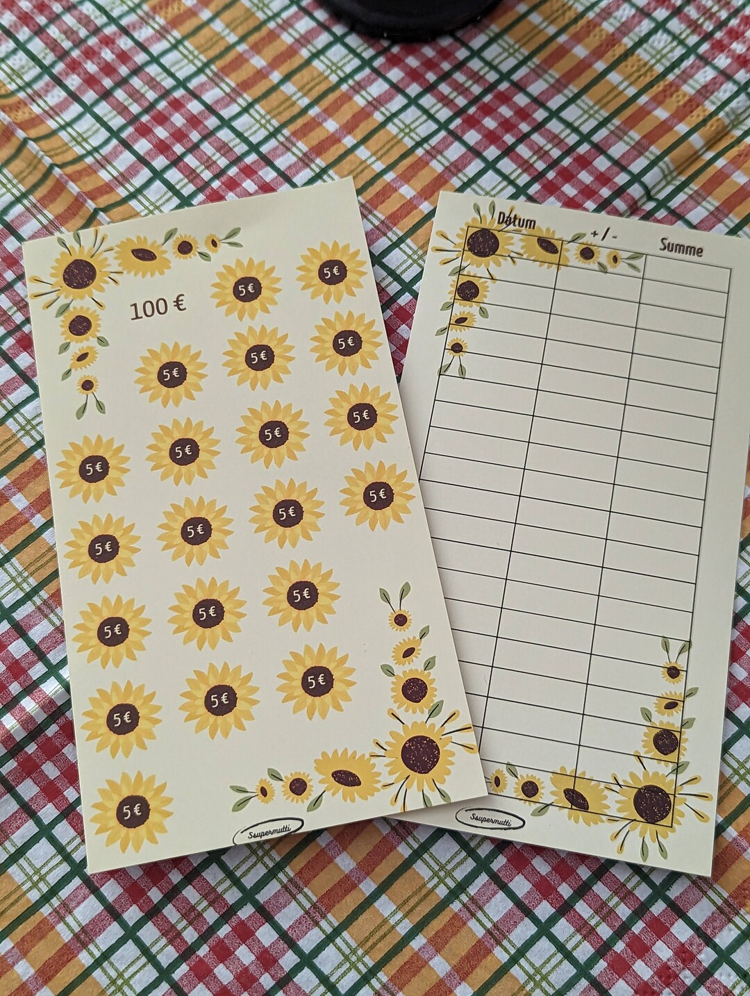 Sunflower 5 Euro Challenge With Tracker - Etsy