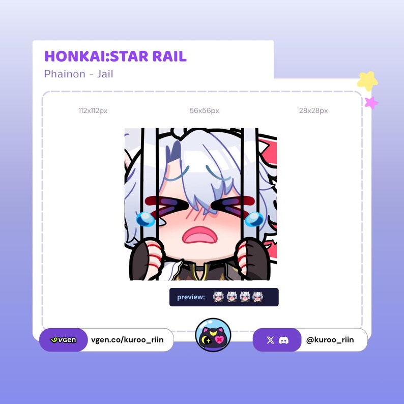 Phainon JAIL Emote | Honkai Star Rail Twitch Youtube Discord Emote ...