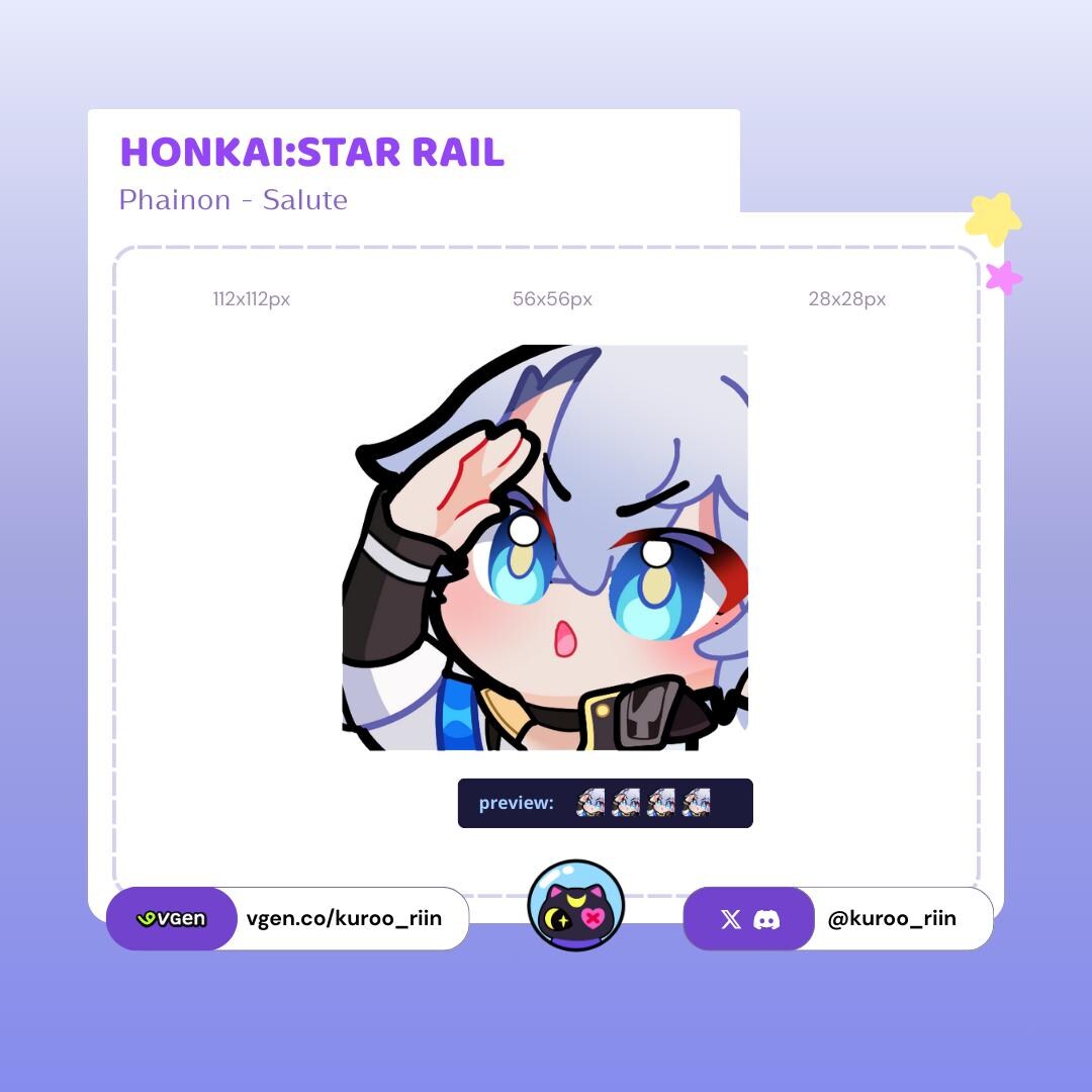Phainon Salute Emote | Honkai Star Rail Twitch Emote | Digital Download ...