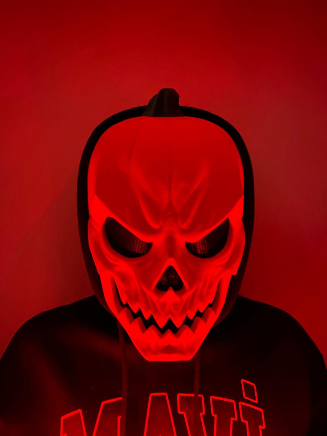 Halloween Pumpkin Mask: Orange Hard Plastic Full Face Scary Costume - Etsy