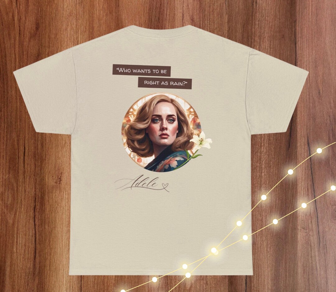 Adele Heavy Cotton Tee - Etsy