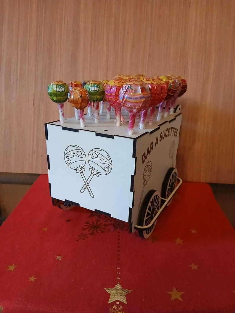 Vending Cart, Candy, Lollipop Stand Display Digital File Laser Cutting ...