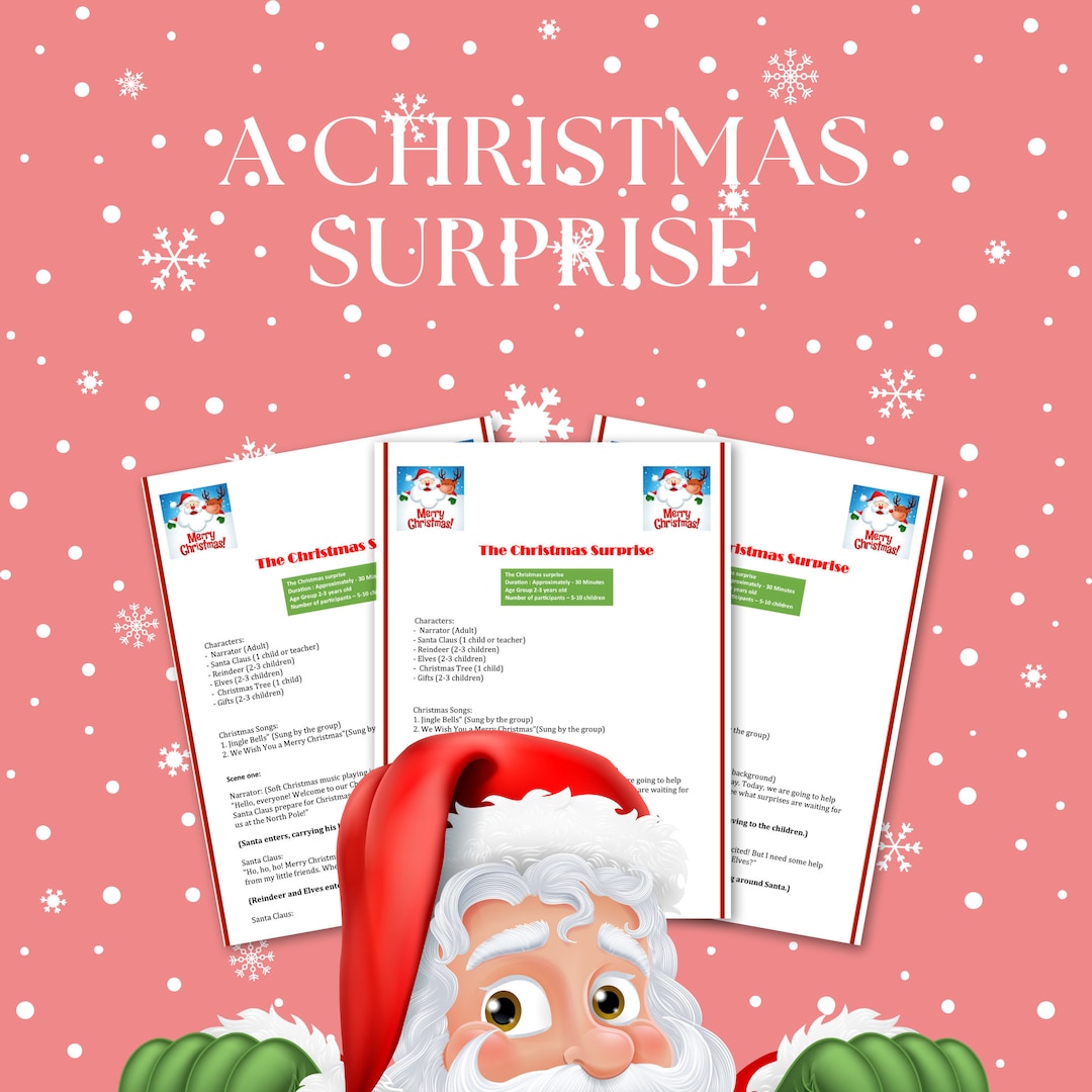 Christmas Play Script | A Christmas Surprise | Holiday Theater | All ...