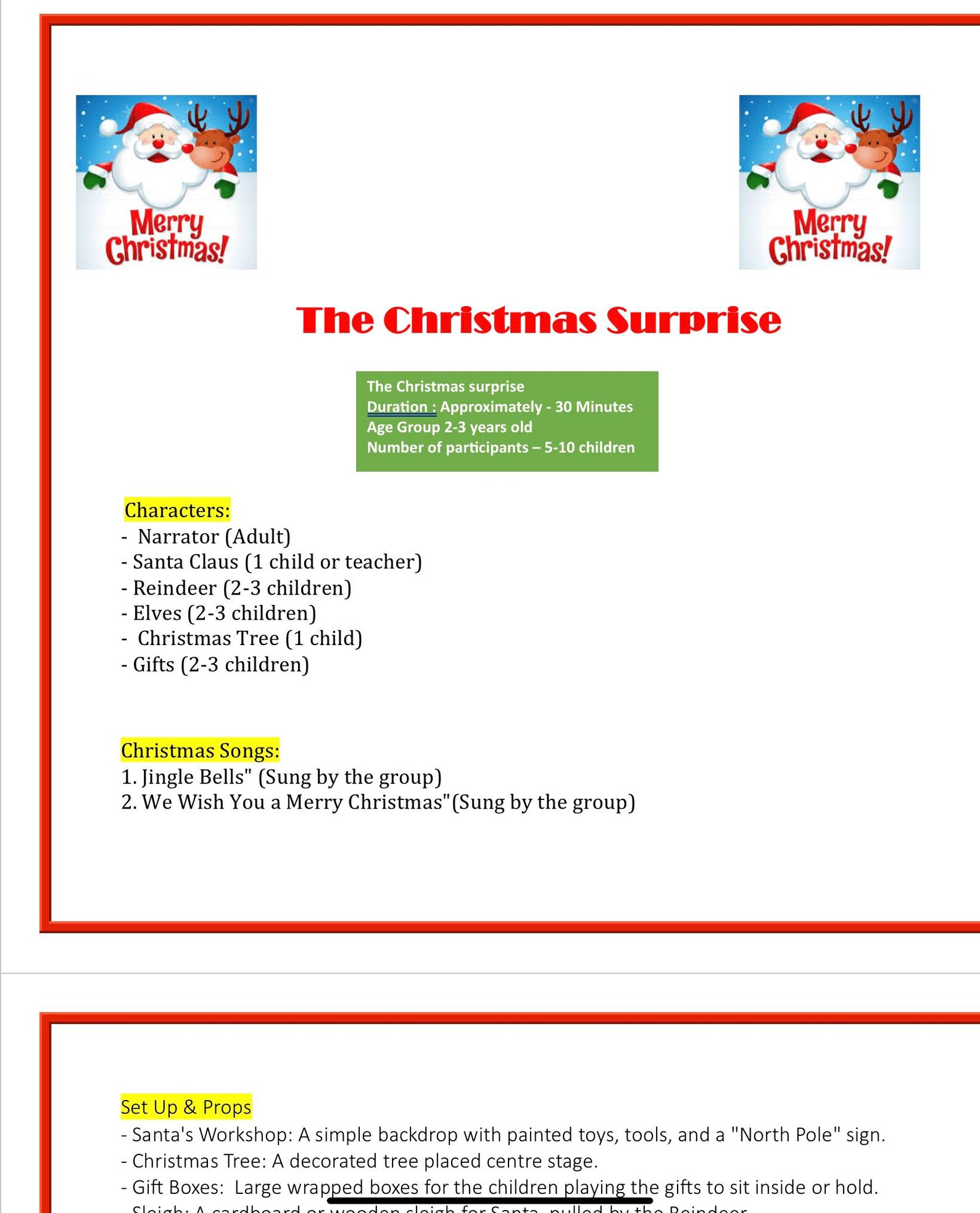 Christmas Play Script | A Christmas Surprise | Holiday Theater | All ...